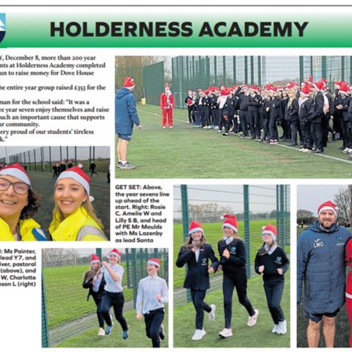 Dove House Hospice Santa Run - Holderness Academy