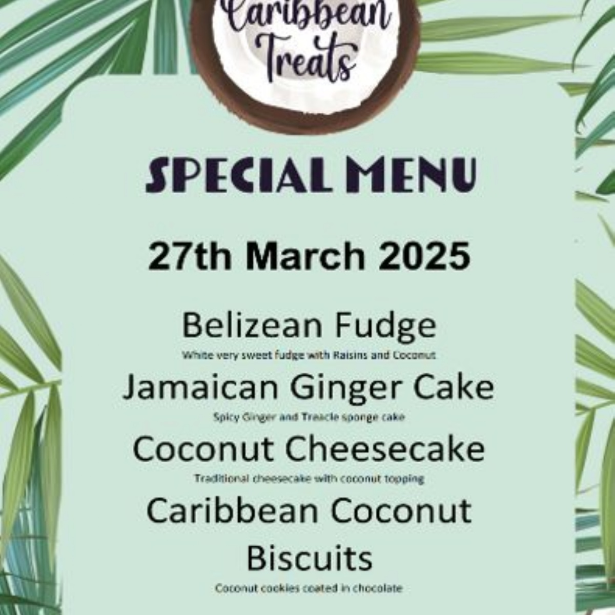 Caribbean Sweet Treats! - Holderness Academy