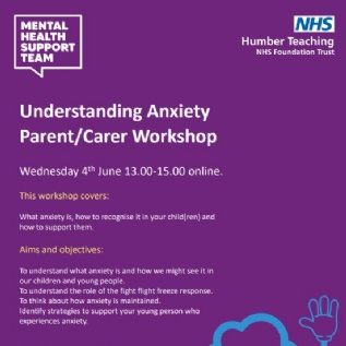 Parent/Carer Workshop - Wednesday 4th June 2025 - Holderness Academy